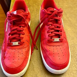 Nike | Shoes | Nike Air Force Red Sneakers | Poshmark